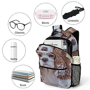 Laptop Backpack for Traveling Cavalier King Charles Spaniel Carry on Business Backpack for Men Women Casual Daypack Hiking Sporting Bag