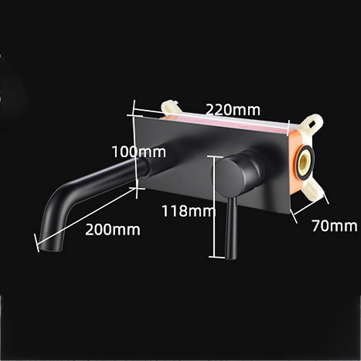 Bathroom Faucet Wall Mounted Bathroom Sink Faucet 360° Rotate Faucet Aerator Basin Mixer Tap Black Brass Lavatory Faucet Single Handle Hot and Cold Water Bathroom ​Vessel Sink Faucet Heavy Duty