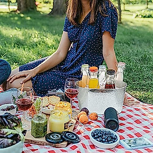 BARsics 5-Quart Galvanized Metal Tin Tub for Beverages, Beer Bottles, Planters and Décor - Lightweight and Durable - 12x8x6.5 inches (Pack of 2)