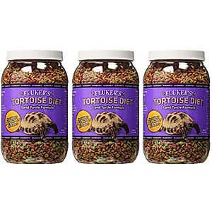 Fluker's Tortoise Diet, 7 Ounces, Land Turtle Formula, Pack of 3, 21 Ounces Total