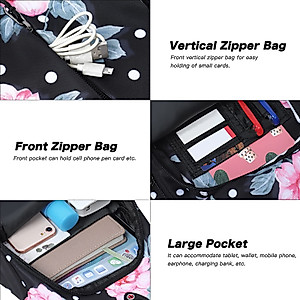 MOSISO Sling Backpack, Impatiens Crossbody Travel Hiking Daypack Chest Bag with Anti-theft Pocket, Black