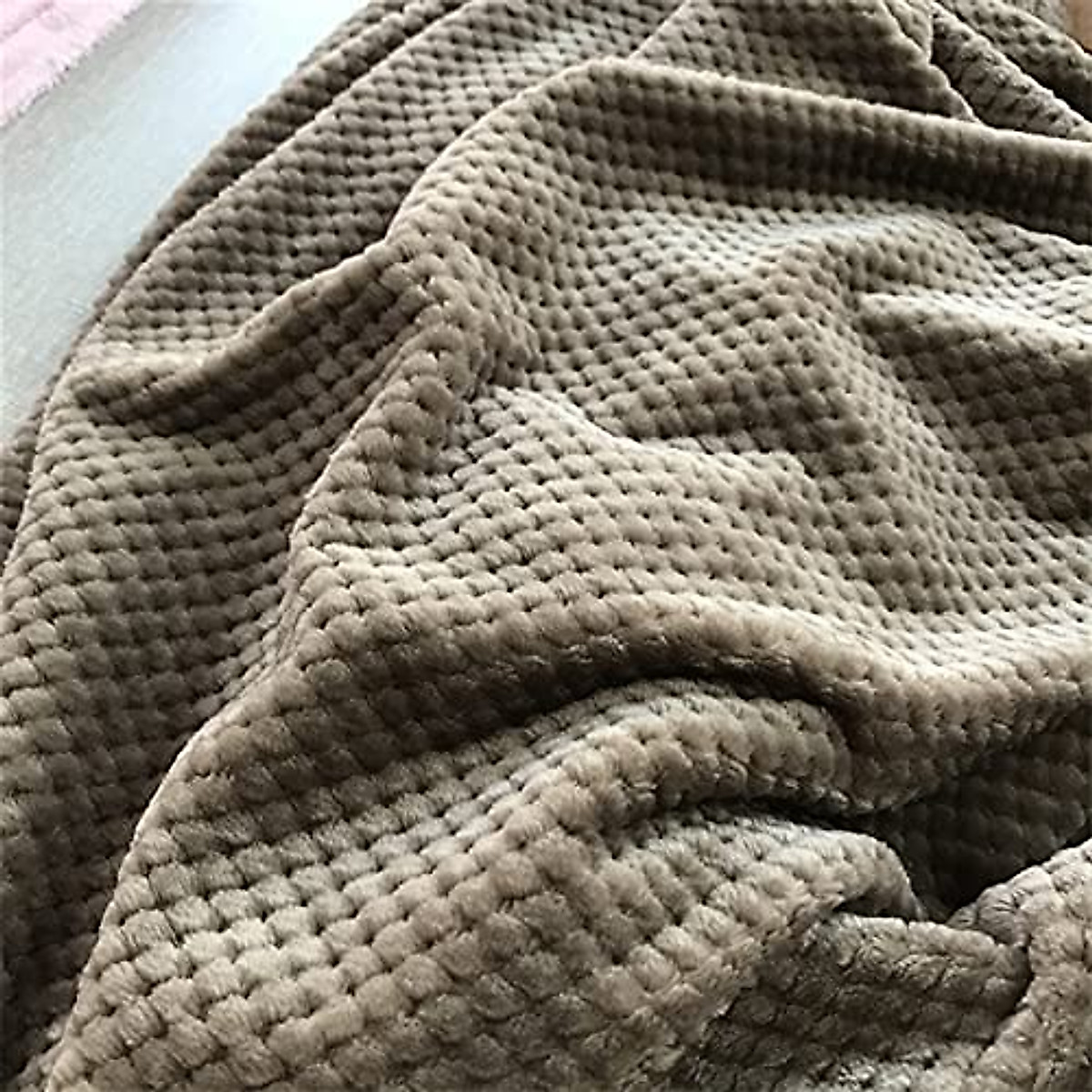 BESTORI Knitted Throw Blanket Cozy Soft Couch Bed Chair Throw Blankets All Season Boho Style Weave Blanket Khaki 17.7×25.5 Inch