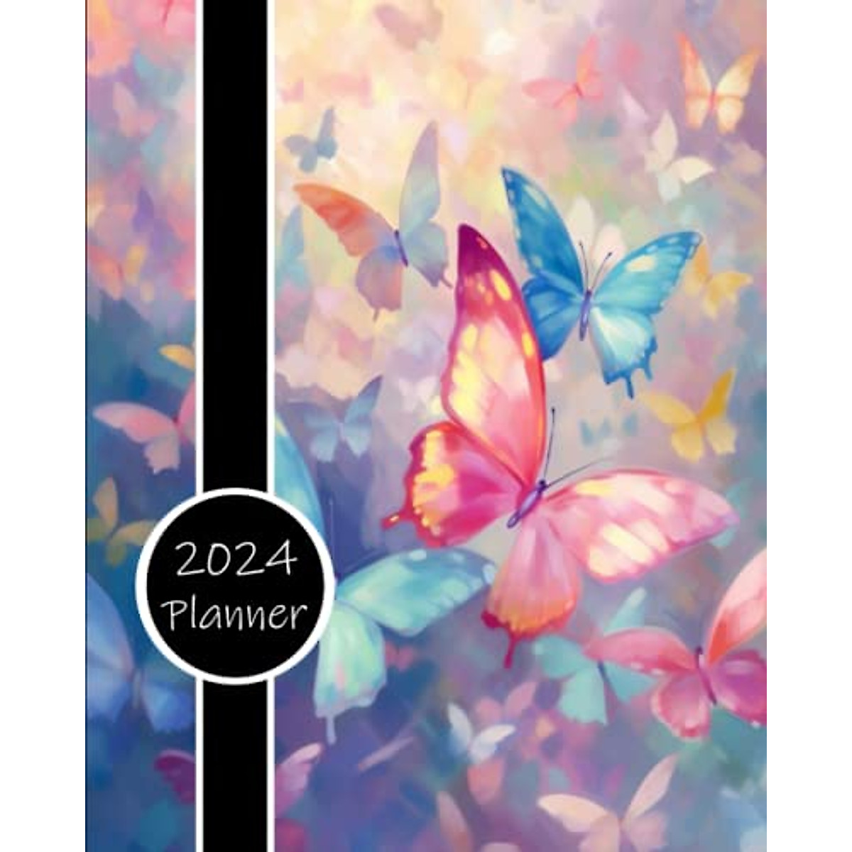 2024 Planner: Daily Weekly and Monthly Calendar | Schedule Organizer | January to December | Butterfly