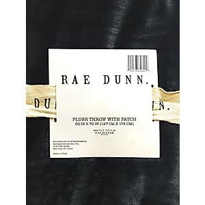 Rae Dunn Halloween Blanket/ with Squad Ghouls Embroidered patch/50”x70”/Black Color