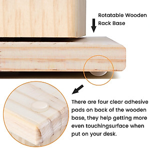 New brothread 93 Spools (DIY) 360° Fully Rotating Wooden Thread Rack/Thread Holder Organizer with Inner Storage Compartments for Sewing, Quilting, Embroidery, Hair-braiding and Jewelry