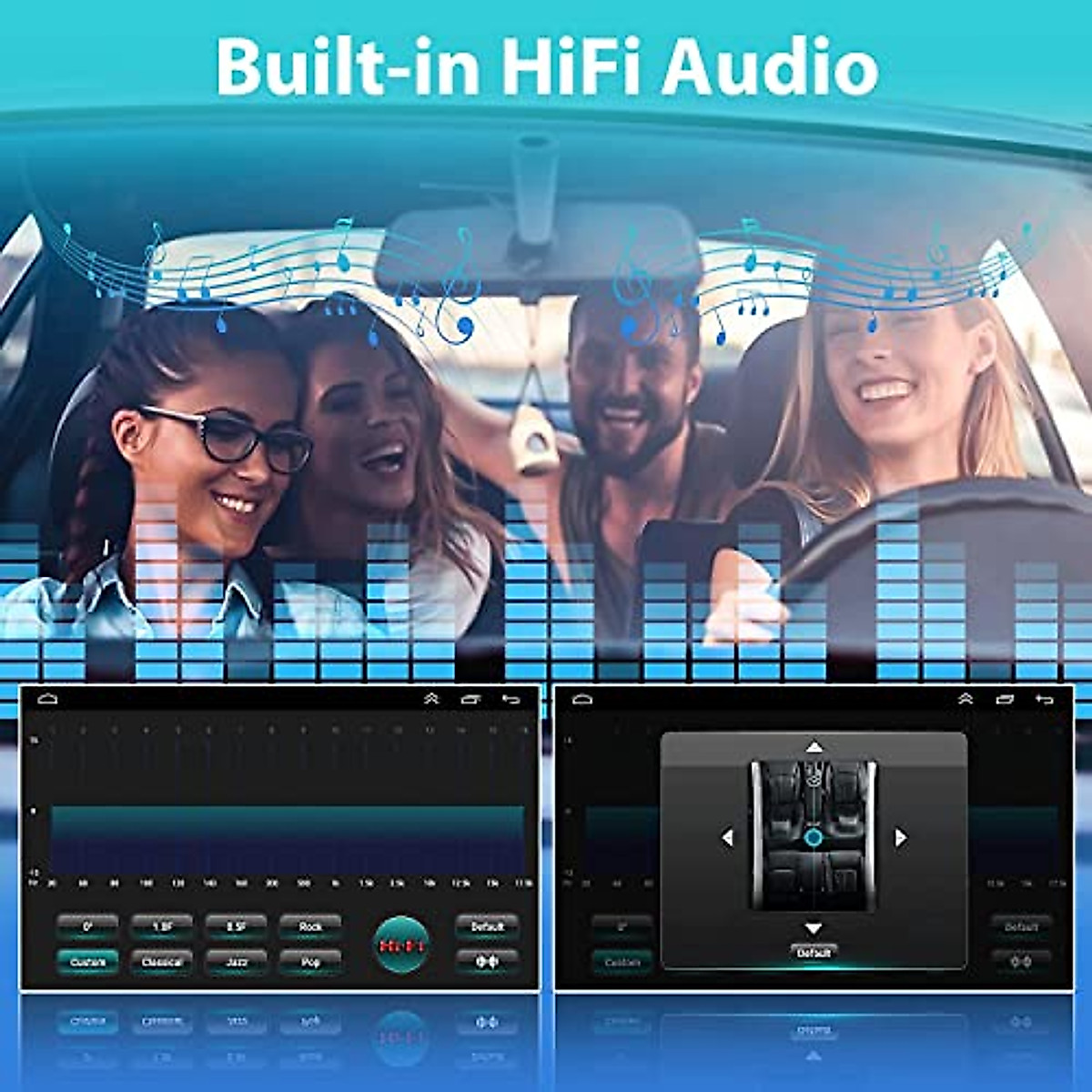 2G+32G Double Din Android 11 Car Stereo with Wireless Apple Carplay Android Auto, Hikity 7 Inch Touch Screen Car Radio in Dash GPS Navigation HiFi WiFi FM RDS Bluetooth Car Audio Receiver