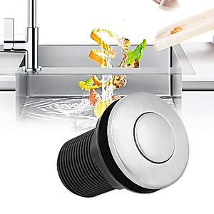 Garbage Disposal Air Switch, Garbage Disposal Air Switch 304 Stainless Steel Button on The Top of The Sink for Food Garbage Disposal Replacement