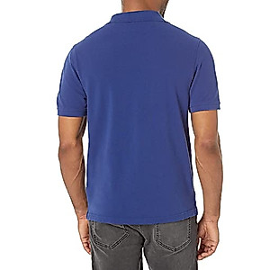 Amazon Essentials Men's Slim-Fit Cotton Pique Polo Shirt, Navy, Medium