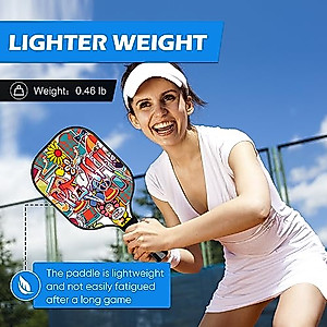 QDBM Pickleball Paddles, USAPA Approved, Fiberglass Pickleball Set with 4 Pickleballs, 2 Pickleball Paddles, 1 Pickleball Bag, Lightweight Design for Men Women Beginers Pickleball Paddles Set of 2