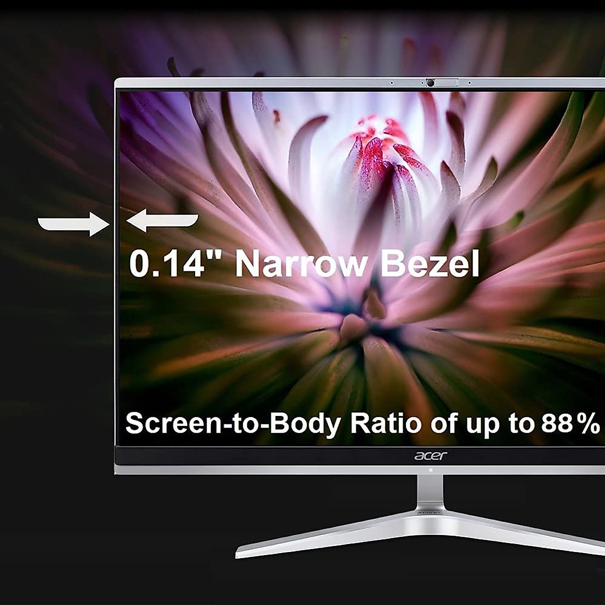 Acer Aspire C24-1650-UA92 AIO Desktop | 23.8" Full HD IPS Display | 11th Gen Intel Core i5-1135G7 | Intel Iris Xe Graphics | 8GB DDR4 | 512GB NVMe M.2 SSD | Wi-Fi 6 | Windows 11 Home