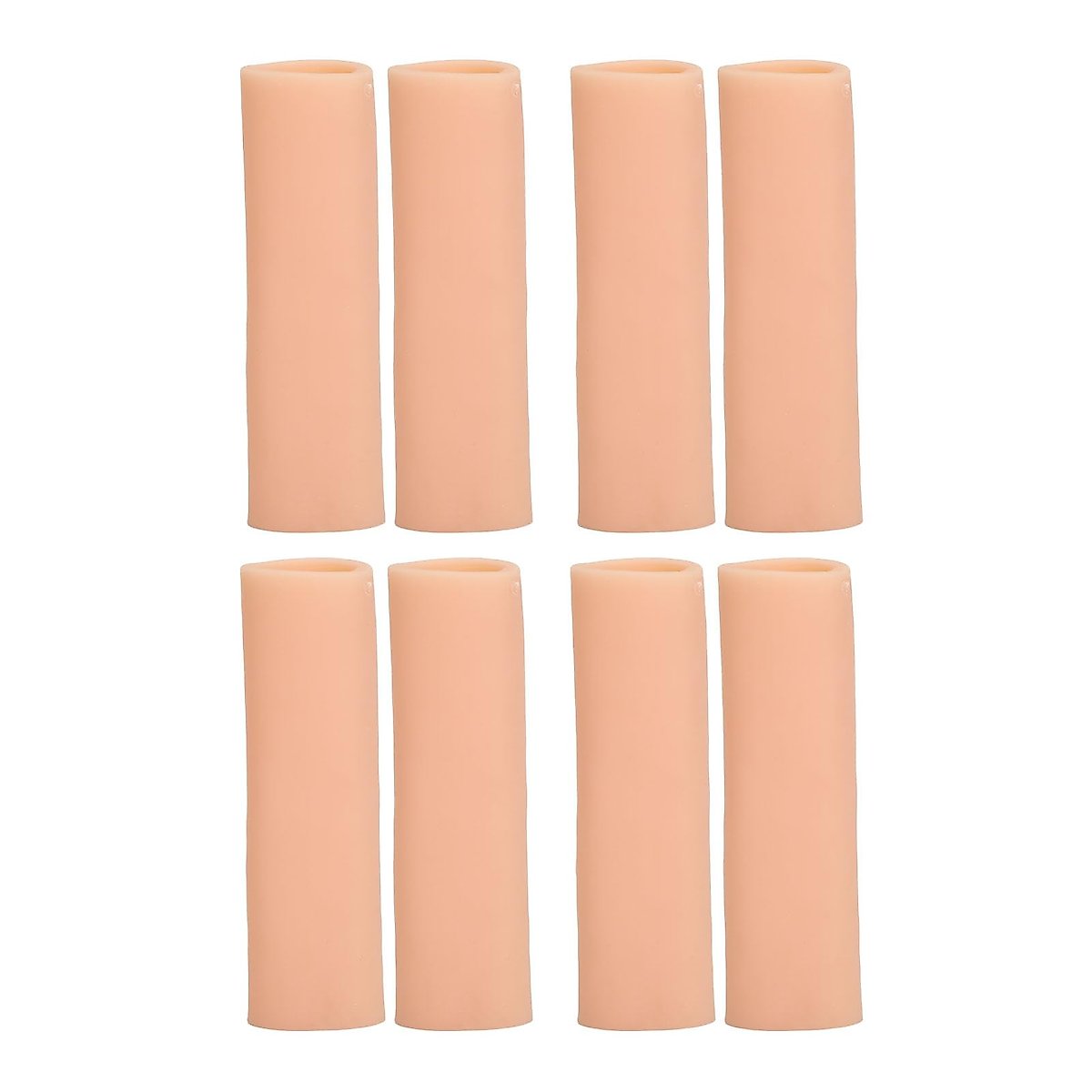 4 Pairs Reusable Toe Sleeves Cushioned Elastic Toe Pad Protectors for Blisters Fingers, Soft Resilient, Secure Wrapped, Skin Friendly, Adjustable Sizing