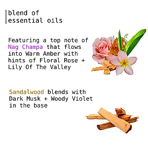 Scented Soy Wax Candle for Home with Hints of Nag Champa, Sandalwood, and Essential Oils, Non Toxic Aromatherapy Candles, 16oz, Calm Scent