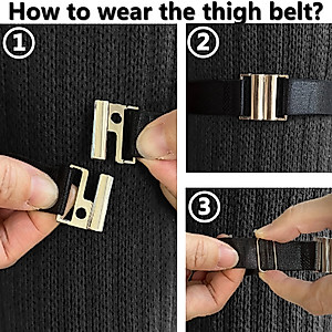 SherryDC Women's Plus Size Leg Warmers Wide Thick Thigh High Footless Socks Over Knee Boot Stockings with Belt