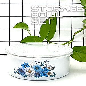 Roadmap Mixing Bowls Sets for Kitchen Serving Fruit Cereal Ice Cream Salads Prepared Bowls 5 pieces with Lid Metal Prep Baby Bowls Sugar Candy Nesting Food Storage Food Container Bowl