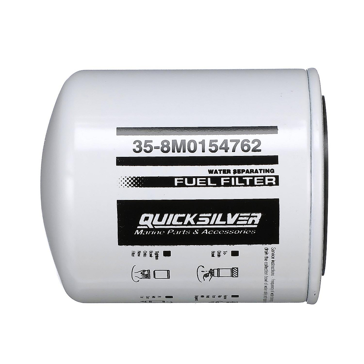 Quicksilver 8M0154762 Water Separating Fuel Filter for Various Marine Engines