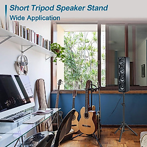 Vondynote Tripod Speaker Stands PA DJ Short Tripod Speaker Stand Slim Mini Speaker Stand, Single