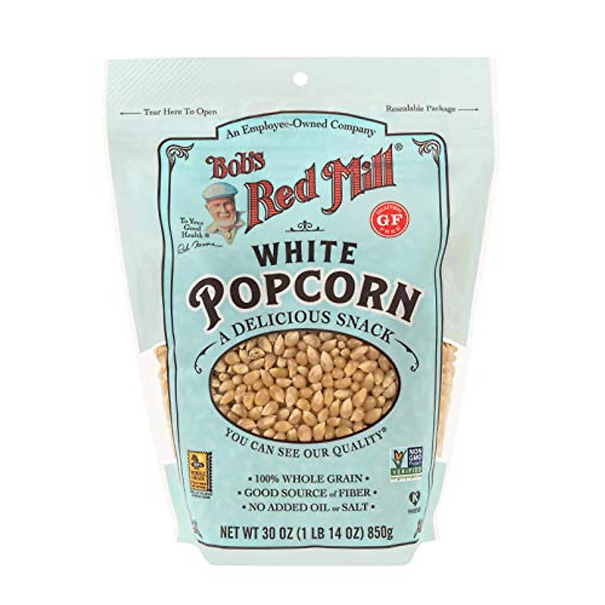 Bob's Red Mill Whole White Popcorn, 30-ounce (Pack of 4)