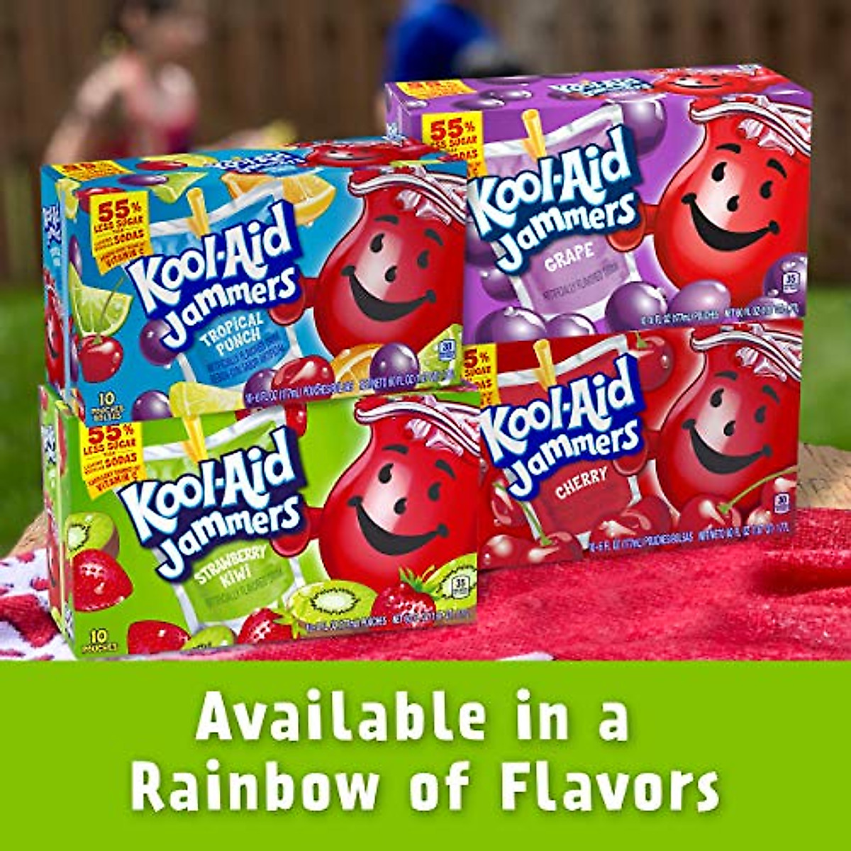 Kool-Aid Jammers Strawberry Kiwi Flavored Juice Drink (40 Pouches, 4 Boxes of 10)