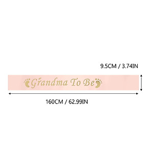 Amosfun 3pcs Grandma to Be Sash Satin Baby Shower Party Sash Shoulder Strap Baby Shower Party Supplies for Gender Reveals Baby Infant Birthday