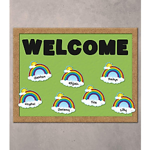 Carson Dellosa Rainbow Cutouts, 36 Sunny Rainbow Cutouts for Bulletin Board, Spring Décor & Classroom Décor, St Patricks Day Classroom Cut-outs, Cutouts for Classroom Spring Bulletin Board Decorations