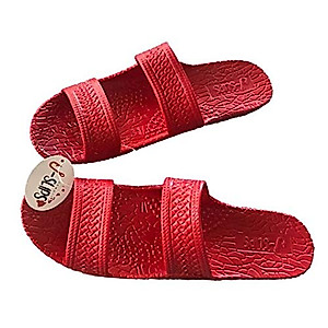 J-Slips Mens Hawaiian Jesus Sandals in 6 Cool Colors - Big Men Sizes (Red M9.5)