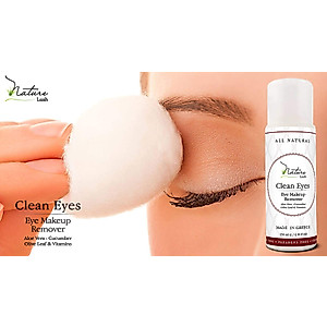 Nature Lush The Best Natural Eye & Face Makeup Remover - Oil Free - Rich Vitamins - Non Irritating – No Hazardous Chemicals - “Clean Eyes Made In Greece 4.4 oz