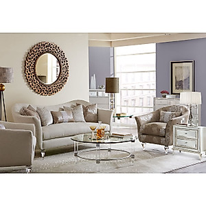 Michael Amini Hollywood Loft Upholstered Nightstand, Frost