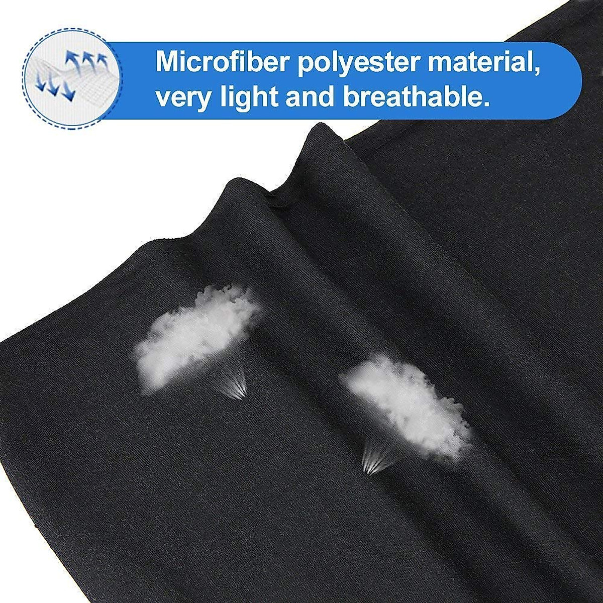 ZKSM 3 PCS Skull Mask Breathable Skull Face Masks Black Seamless Skull Balaclava Mask for Motorcycle Bike Hiking Ski Halloween Outdoor Riding