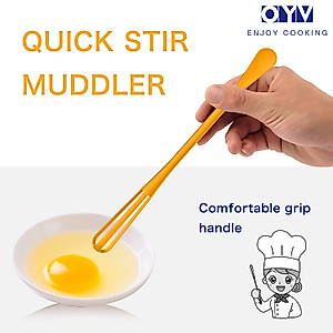 OYV multifunctional mini whisk,mini spoon,small whisks for cooking,tiny whisk 2 pieces,mini small wisk,for Blending,Whisking,Beating Ingredients, Mixing Sauces
