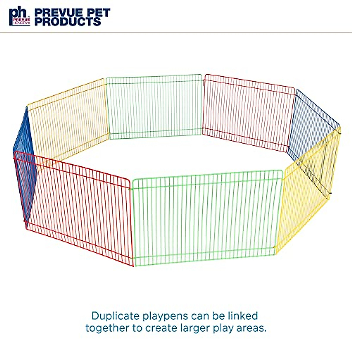 Prevue Pet Products Multi-Color Small Pet Playpen 40090,13x35.87x8.67 inch,13-Inch