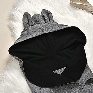 puseky Baby Cute Bat Sleeping Bag Newborn Hooded Swaddle Blanket Sack Crib Wrap for Boys and Girls Dark Gray