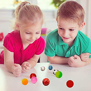 KISEER 50 Pieces Assorted Colorful Bouncy Balls Bulk Mixed Pattern High Bouncing Balls for Kids Party Favors, Prizes, Birthdays Gift (28 mm)