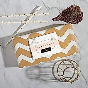 RUSPEPA Kraft Wrapping Paper Roll - Multiple Blue and White Patterns Great for Congrats, Holiday, Chanukah and Special Occasion - 6 Roll - 30 inches X 10 feet Per Roll