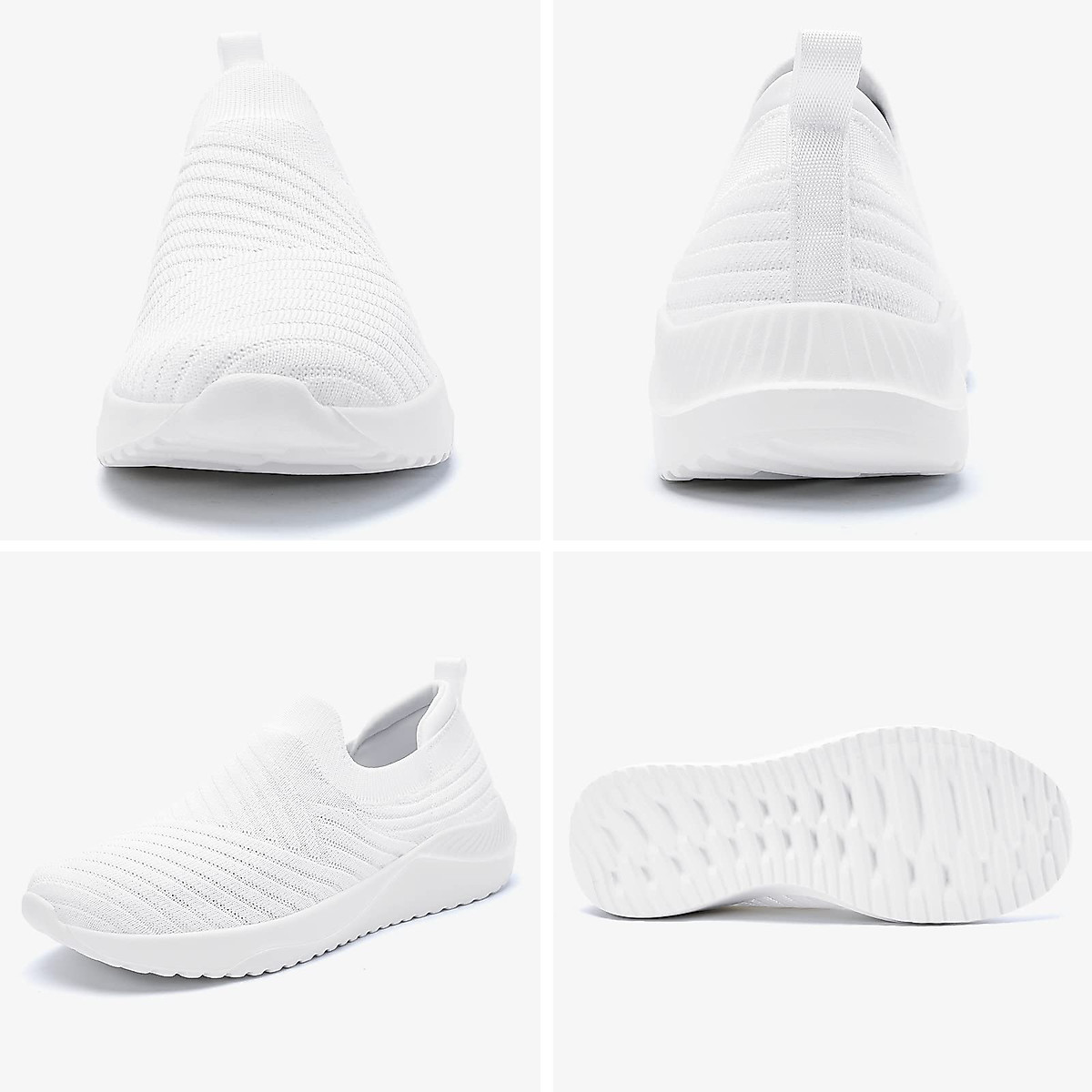 PPQ Women's Slip On Walking Shoes-Memory Foam Lightweight Comfortable and Soft Casual Workout Shoes and White Sneakers, Work Shoes