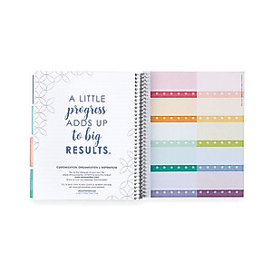 Erin Condren 7" x 9" Spiral Bound Medical Treatment Planner - Edition 2, Four Tabs, Treatment Tracking Spreads, Medical Information Pages, Support Log, Lined Note Pages