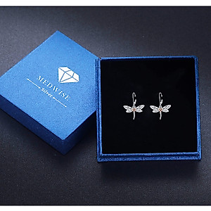 Dragonfly Dangling Earrings Sterling Silver Celtic Drop Dangle Earrings Dragonfly Jewelry for Women Dragonfly Leverback Earrings Dragonfly Dangling Earrings Gifts