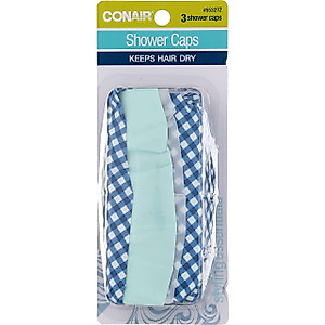 Conair 55327z Shower Cap Assorted Pastel Colors 3 Count