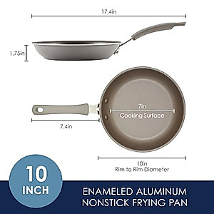 Rachael Ray Cook + Create Nonstick Frying Pan/Skillet, 10 Inch, Gray