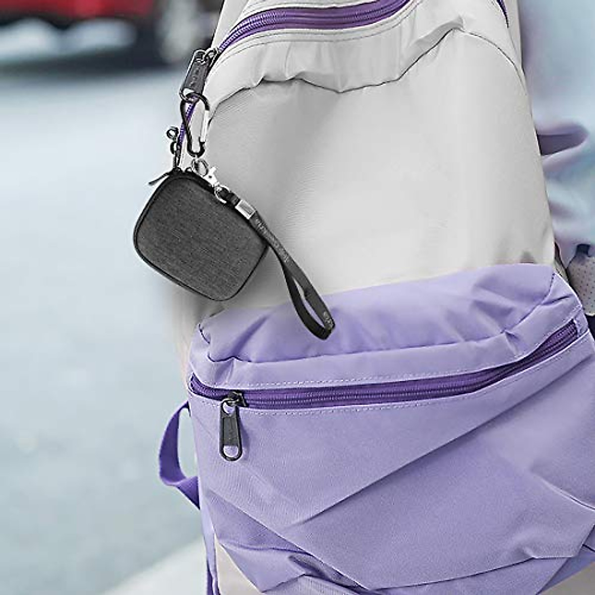 Geekria Shield Headphones Case Compatible with Bowers & Wilkins PI7, PI5 in-Ear True Wireless Headphones Case, Replacement Hard Shell Travel Carrying Bag with Cable Storage (Grey)