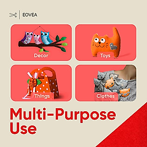 EOVEA | Acrylic Felt Fabric by The Yard | 72" Inch Wide -1.6mm Thick Felt Fabric | Non-Stiff Soft Felt Sheets | Felt Material for DIY,Craft, Sewing,Patchwork, Cushion, Padding(Red, Half Yard)