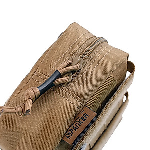 EXCELLENT ELITE SPANKER Tactical Molle Admin Pouch for Tactical Vest Chest Waist Pack Utility Tool Pouch Tactical EDC Bag(Coyote Brown)