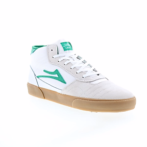 Lakai Cambridge Mid, Skate Shoes, White/Grass Suede, 12