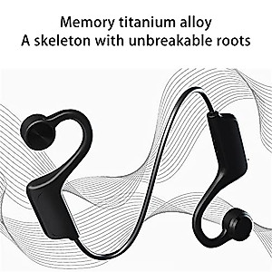 WERI Bone Conduction Headphones, Bluetooth 5.1 Sports Wireless Earphones with Built-in Mic, Open Ear Headphones Sweat Resistant Headset for Running, Cycling, Hiking, Driving