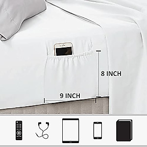 Comfort Spaces Bed in A Bag - Trendy Casual Design Cozy Comforter with Complete Sheet Set with Side Pocket, All Season Cover, Matching Shams, Queen, Nina, Leaf Yellow/Grey 9 Piece