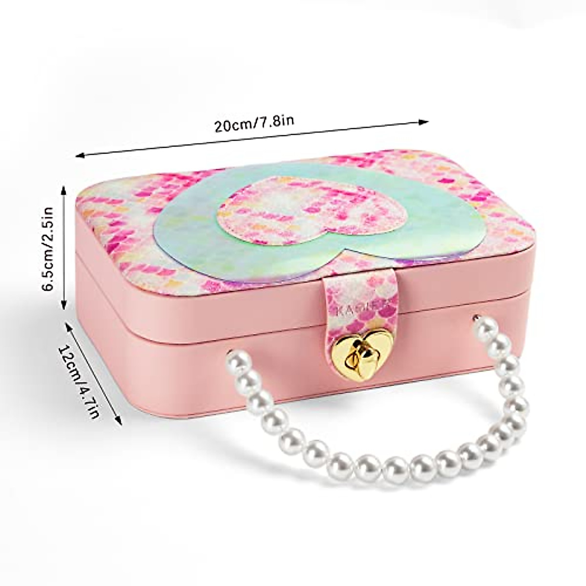 KAMIER Kids Jewelry Box for Girls,Pink Heart