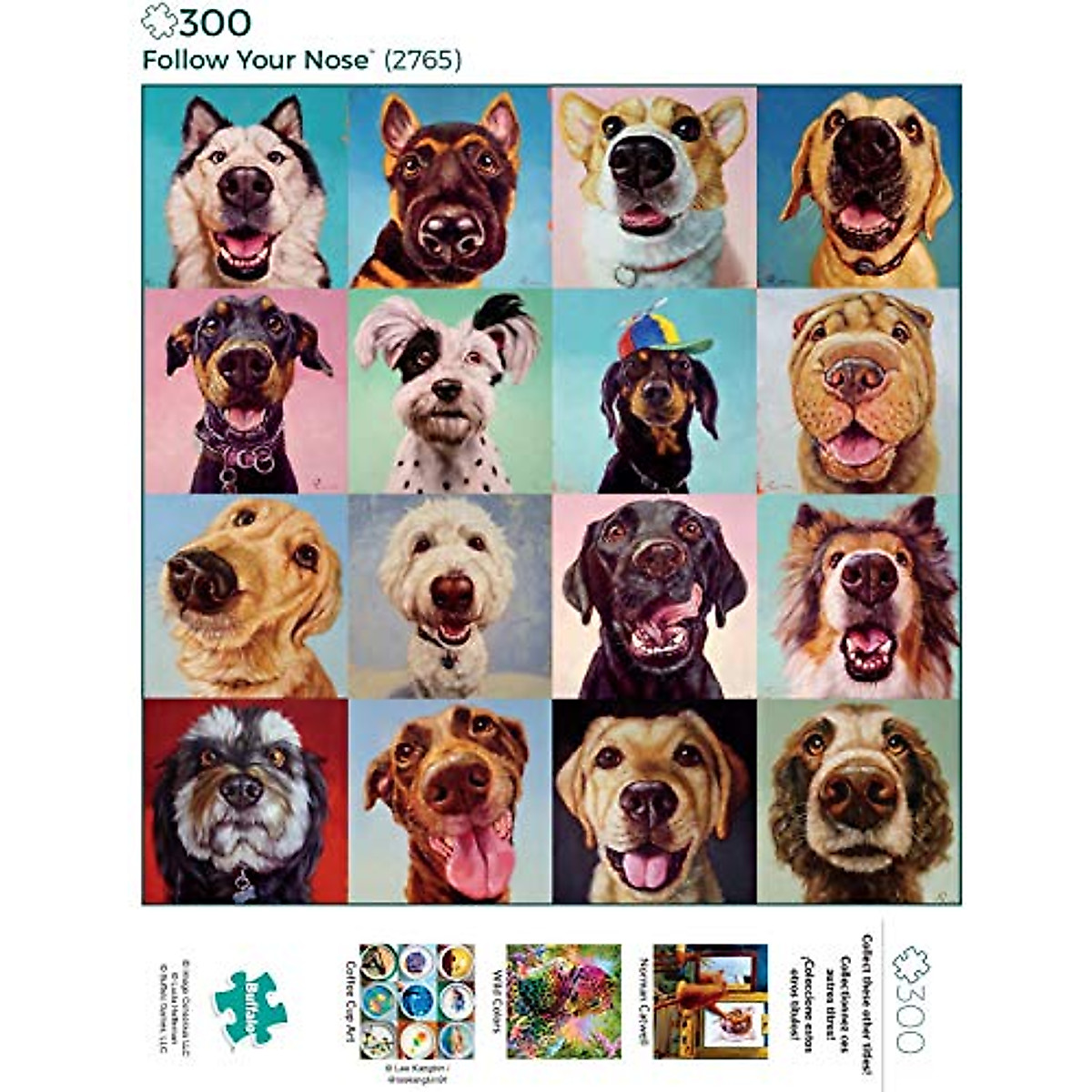 Buffalo Games - Follow Your Nose - 300 Large Piece Jigsaw Puzzle Multicolor, 18"L X 18"W