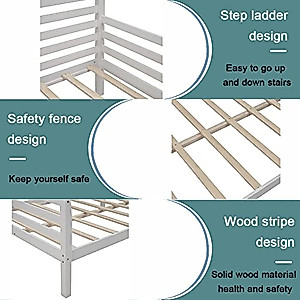 Wooden Full Size Daybed with Clean Lines, Multi-Functional Sofa Bed Frame with Wood Slat Support, No Spring Box Needed