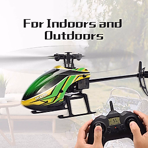 QIYHBVR RC Helicopter, 4 Channel 2.4Ghz Remote Control Helicopter with 6-Axis Gyro, Aileronless RC Aircraft with Altitude Hold for Kids and Beginners to Play Indoor
