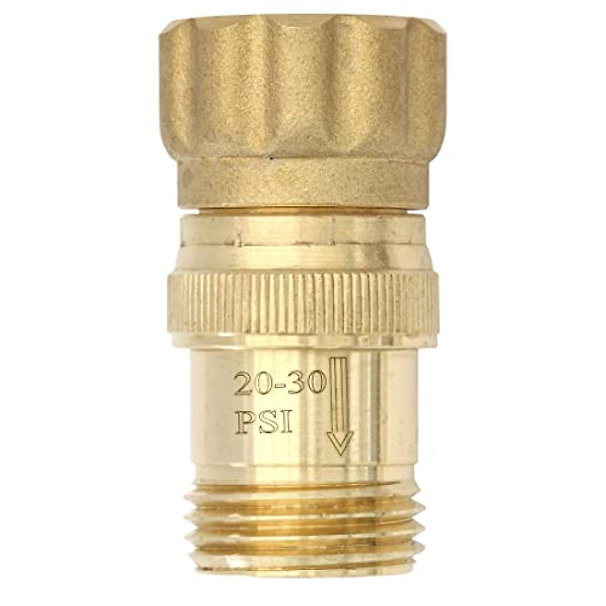Vibrant Yard Co. LLC Lead-Free Brass 20-30 psi Water Pressure Reducer Regulator, 3/4 inch Hose Thread for Drip System, 140 psi Max Inlet Pressure