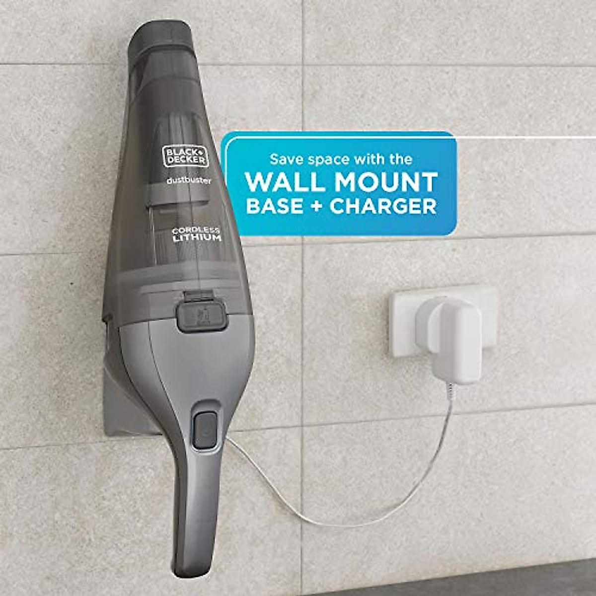 BLACK+DECKER Dustbuster Handheld Vacuum, Cordless, Dark Grey (HNVC220BCZ01)